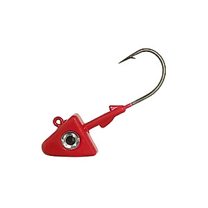 Shad Jig Heads 3oz Mustad Hook 32786 8/0 6 Packs Red