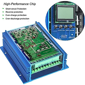 LQX 3000W MPPT Solar Wind Hybrid System Charge Controller,12V 24V 48V Auto High Efficiency Regulador Regulator Home Use Wind Generators for Household Systems