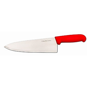 8 in Columbia Cutlery Commercial Chef / Cook Knife-Red Fibrox Handle-Razor Sharp and Dishwasher Friendly (8 in Red Chef)
