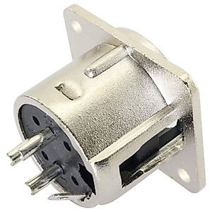 Tegg XLR 3-Pin Male Jack 2PCS 3 Pin Metal Panel Mount Chassis Microphone Mic Socket Audio D Connector