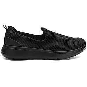 JINDELI Walking Shoes for Women Slip on Sneakers mesh Breathable Comfort Casual Walk Shoe Black Size 9.5