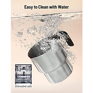 Paris Rhône Milk Frother and Steamer, 4 in 1 Detachable Milk Warmer, 500ML Hot Chocolate Maker and Electric Milk Heater, Food Grade Stainless Steel, Hot/Cold Foam Maker, Dishwasher Safe