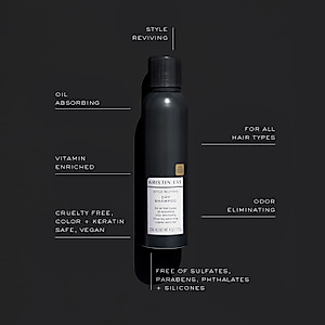 Kristin Ess Dry Shampoo Spray for Oily Hair - Absorbs Oil, Adds Volume with Minimal Residue, Style Extender + Fragrance Refresher - Sulfate Free, Vegan + Color Safe - Fresh Pear Fragrance