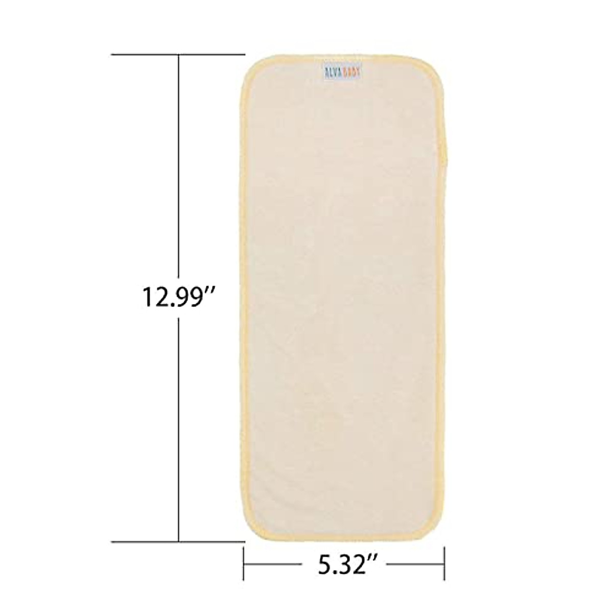 ALVABABY 12PCS Cloth Diaper Inserts 3-Layers Super Soft Inserts for Cloth Diapers and Cloth Diapers Covers 12X