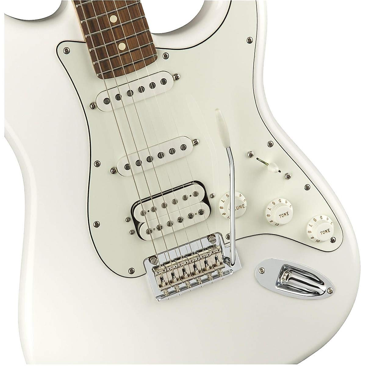 Fender Player Stratocaster HSS Electric Guitar, with 2-Year Warranty, Polar White, Pau Ferro Fingerboard
