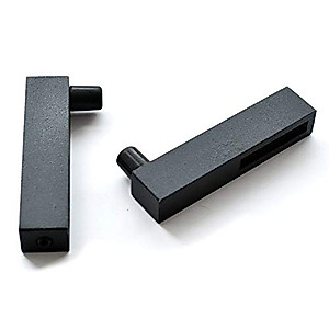 DIYHD TSQ72 8FT Ornate Cut Roller Black Iron Sliding Barn Hardware, Single Door kit