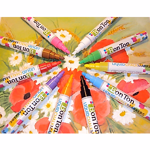 Liquid Colored Chalk Markers 10 Erasable Pen for Kids,Menu Board,Bar Chalkboard, Blackboard 6mm