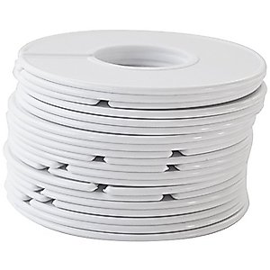 NAHANCO - CWHTBLANK20 CWHTBLANK100, White Round Clothing Size Dividers, Blank