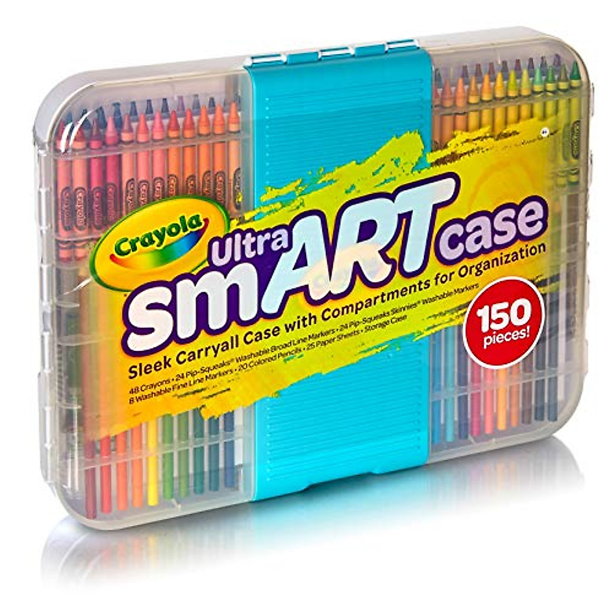 Crayola Ultra Smart Case, 150 Pieces, Art Set for Kids, Gift, (Model: 04-6810)
