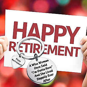 ENSIANTH Enjoy Retirement Keychain Funny Job Work Retiree Keychain Coworker Leaving Gifts Going Away Gifts (Enjoy Retirement Key)