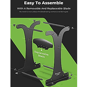 yamagahome Firewood Splitter, Manual Log Splitter with Heating Treated Iron, Heavy Duty Wood Splitter Tool Firewood Cutter with Canvas Log Carrier and Gloves, 2022 New Version