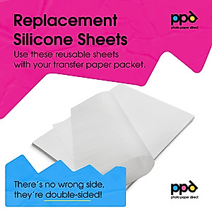 PPD Inkjet PREMIUM Iron-On White and Light Color T Shirt Transfers Paper LTR 8.5x11” Pack of 10 Sheets (PPD001-10)