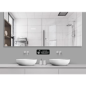 Zinevie Durable Rounded Corners Long Lasting Modern Design Sign New Great Black Background with White Font Emergency Exit Only Office Wall Sign-3 x 8 Inch