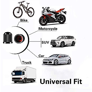 CKAuto 50 Pack Tire Valve Caps, Plastic Valve Stem Caps with O Rubber Seal, Universal Stem Covers for Cars, SUVs, Bike and Bicycle, Trucks, Motorcycles, Airtight Seal Dust Proof, Black 5 Dollar Item