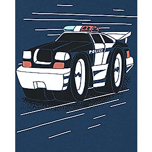 The Children's Place Baby Boys And Toddler Long Sleeve Multi Color Graphic T-shirt, 3 Pack, Police Car/Fireturck/Helicopter, 3T US