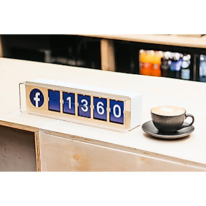 Smiirl - Facebook Follower Counter - Physical Device Connected to Your Business Social Networks in Real Time - Interactive Display - Awareness and Loyalty Booster - Wi-Fi & Hotspot - 5 Digits