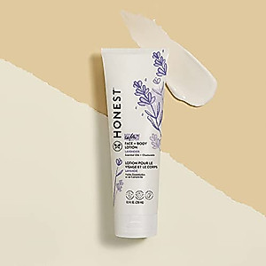 The Honest Company Hydrating Face + Body Lotion | Fast Absorbing, Naturally Derived, Hypoallergenic | Lavender Calm, 8.5 fl oz