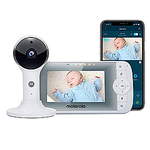 Motorola LUX65-2 by Hubble Connected Two Camera Video Baby Monitor - 5" Parent Unit and 1080p Wi-Fi Viewing for Baby, Elderly, Pet - 2-Way Audio, Night Vision, Digital Zoom