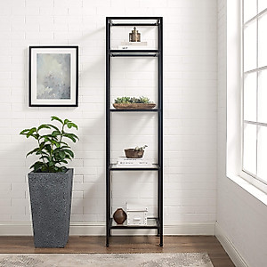 Crosley Furniture Aimee Narrow Etagere Bookcase, Oil-Rubbed Bronze