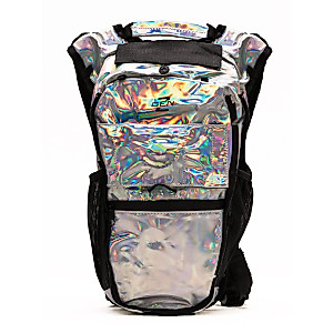 RaveRunner® Anti-Theft Hydration Backpack | Rave Hydration Pack, Festival Water Bag, Hydropack Rave, Hydration Pack EDC (Holographic)