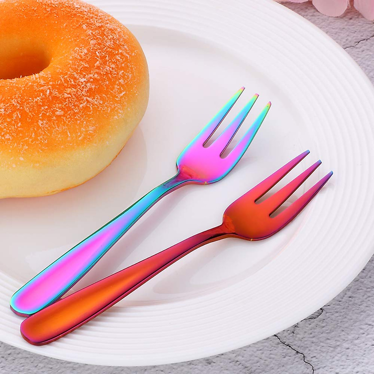 Do Buy 5.5 Inch Salad Forks Appetizer Forks Dessert Fork, Set of 8