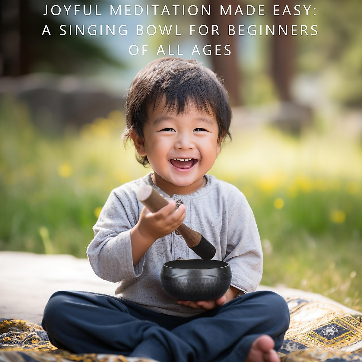 Tibetan Singing Bowl Set – Authentic Hand-Tuned Sound Bowl for Meditation – Complete Meditation Bowl Kit with Cushion, Mallet & Guide – Perfect Tibetan Bell for Yoga, Relaxation, & Sound Healing