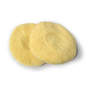 WEN 948 10 Amp Variable Speed Polisher with Digital Readout, 7" & 7A345 7-Inch Synthetic Wool Polishing Bonnets, Two Pack