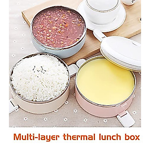 AOSUYOU 3 Layer Stainless Steel Leakproof Lunch Box, Portable Carry Hand Food Storage Container for Work Lunches, Picnic, Travel, Camping with Lunch Bag