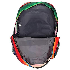 Serape Patterned 14 x 17 Inch Large Microfiber Zipper Padded Backpack