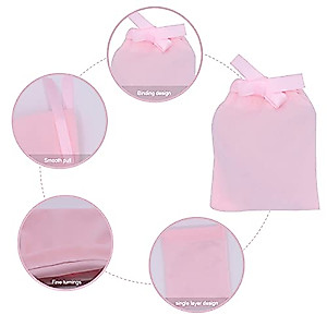 Snadulor 25 Pcs Pink Velvet Drawstring Bags Jewelry Pouches Jewelry Gift Bags Pouches Wedding Favors(4"x5")