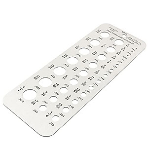 Diameter Gauge RLECS Stainless Steel Diameter Gauge Wire Thickness Measurer Tester Ruler DIY Drill Measurement Gauge Tool