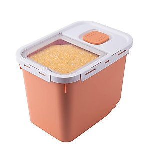 WMGoods 20 lbs Rice Storage Container,Large Capacity Home Rice Container,Rice bin,Rice Airtight Dry Food Storage Containers,for Flour,Cereal,Dry Food Storage,Kitchen Pantry Organization