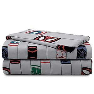 Jay Franco Marvel Avengers Emblems Twin Sheet Set - 3 Piece Set Super Soft and Cozy Kid’s Bedding- Fade Resistant Microfiber Sheets (Official Marvel Product)