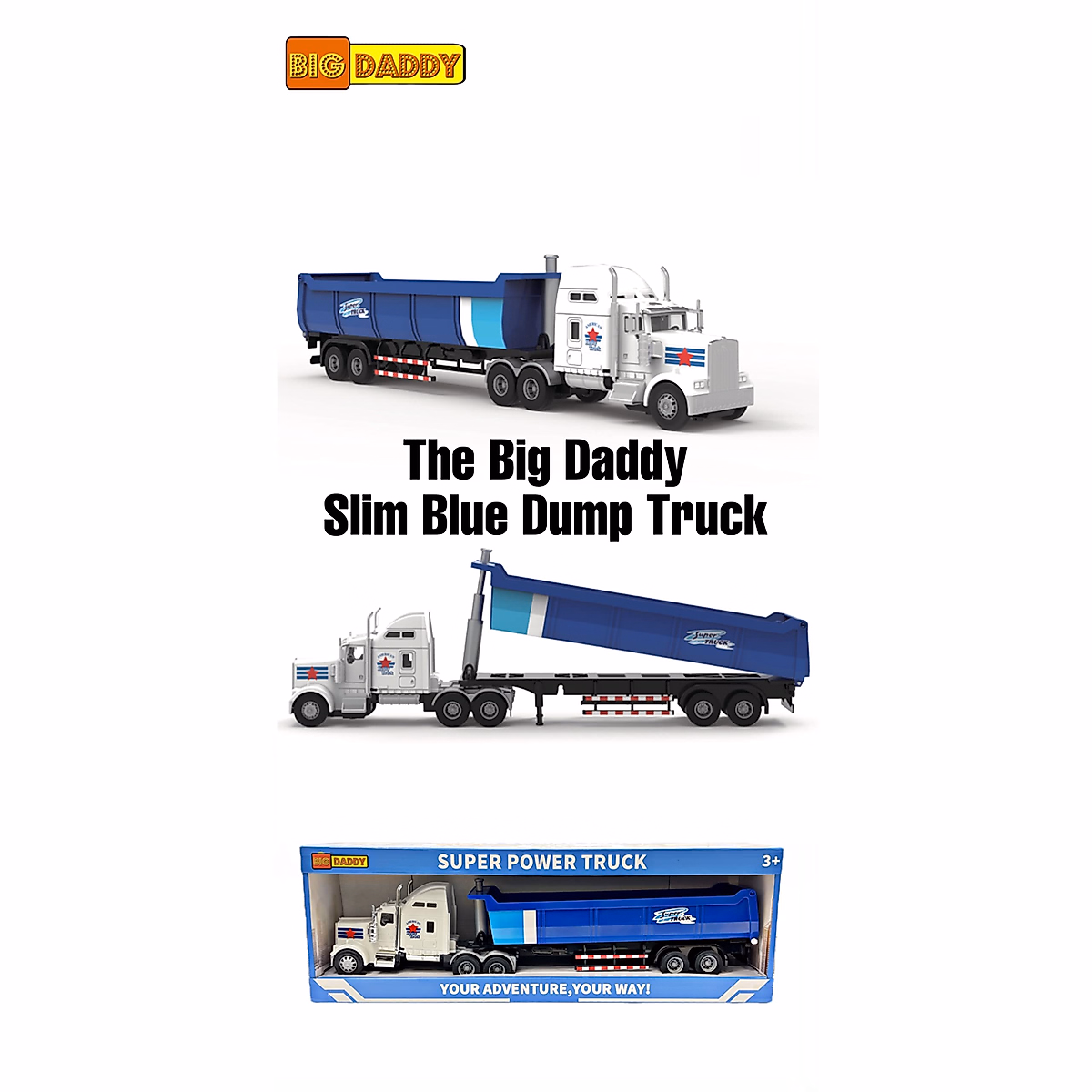 Big Daddy Big Rig Heavy Duty Construction Crane Truck - Build and Hoist Series