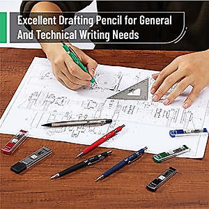 Mr. Pen Mechanical Pencil Set with Lead and Eraser Refills, 5 Sizes - 0.3, 0.5, 0.7, 0.9 and 2 Millimeters, Drafting, Sketching, Illustrations, Architecture, Drawing Mechanical Pencils