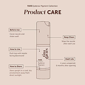 Tina Davies FADE Eyebrow Pigments, Dark Neutral Brown 15ml