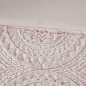 Madison Park Ultra Soft Luxury Premium Plush Comforter Mini Modern All Season Down Alternative Bedding Set with Matching Sham, Full/Queen, Blush