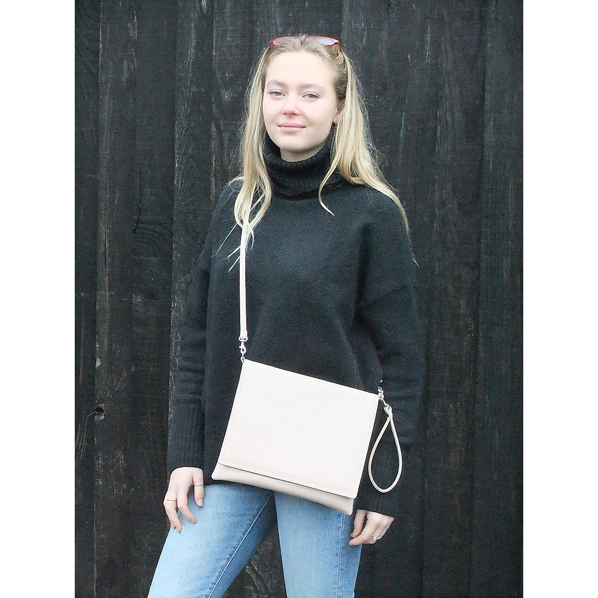 LONI Womens Clutch Purse Shoulder Crossbody Wristlet Bag