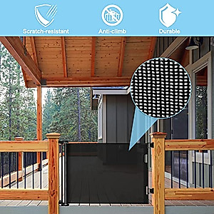 Mom's Choice Awards Winner - 120 Inch Extra Wide Baby Gate for Large Opening Retractable Baby Gates for Doorway Extra Long Dog Gate for the House Outdoor Large Pet Gates for Dog Indoor Mesh Child Gate