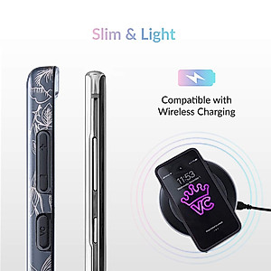 Velvet Caviar for Samsung Galaxy Note 10+ Plus Case Flower Floral - Cute Protective Phone Cases for Women, Girls (Matte Black Rose Gold)