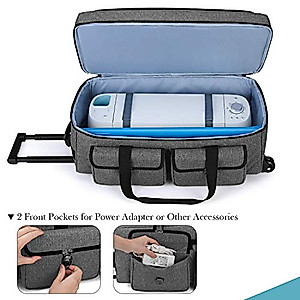 YARWO Rolling Tote Bag and Dust Cover Compatible with Cricut Maker, Explore Air 2