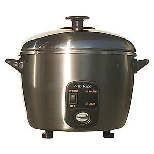 3 Cups Stainless Steel Cooker and Steamer with Stainless Steel Inner Pot