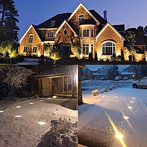 SUNRIVER Low Voltage Landscape Lights Landscape Well Lights 1W 12V-24V Outdoor In-Ground Lights IP67 Waterproof LED Landscape Lighting for Paver, Deck, Step, Garden Lights (6 Pack Warm White