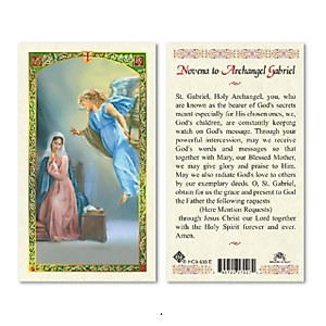 Seven Archangels Laminated Catholic Prayer Cards for Intervention and Guidance, Michael Gabriel Raphael Uriel Barachiel Jhudiel and Sealtiel Holy Cards to Inspire Direct and Support Your Daily Living