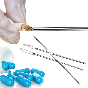 Aulufft 22 PCS Stainless Steel Lab Measuring Spoon Set,Lab Scoop and Spatula for Powders Gel Cap Filler, Capsule Filler,Laboratory Equipment