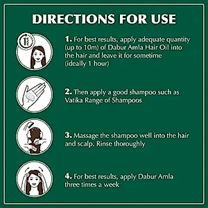Dabur Amla Hair Oil - Amla Oil, Amla Hair Oil, Amla Oil for Healthy Hair and Moisturized Scalp, Indian Hair Oil for Men and Women, Bio Oil for Hair, Natural Care for Beautiful Hair (500ml)