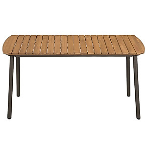 YUHI-HQYD 5 Piece Patio Dining Set,Outdoor Table Chairs,Balcony Furniture,Garden Dining Set Furniture,Afternoon Tea Suit,Conversation Furniture, Poly Rattan Brown