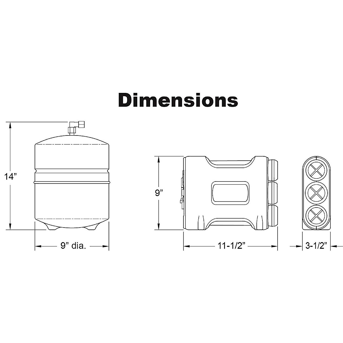 Whirlpool WHAROS5 Reverse Osmosis (RO) Water Filtration System With Chrome Faucet | Extra Long Life | Easy To Replace UltraEase Filter Cartridges, 14" deep x 13" wide x 15 inches tall, Blue