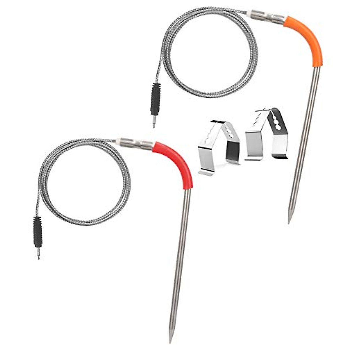 Replacement Probe of Weber iGrill 2 iGrill 3 Thermometer and Weber iGrill Mini & iGrill Pro Replacement Probe (Red-Orange)