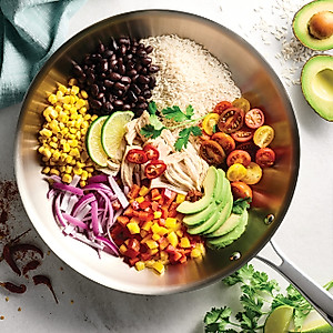 Tramontina Fry Pan Stainless Steel Tri-Ply Clad 12-inch, 80116/007DS